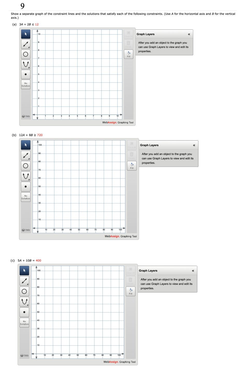 Solved Show a separate graph of the constraint lines and the | Chegg.com