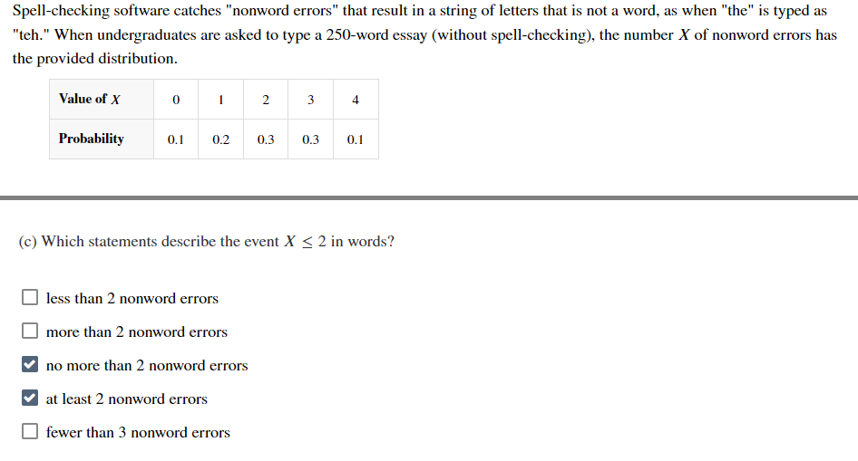 Solved Spell-checking software catches "nonword errors" that | Chegg.com