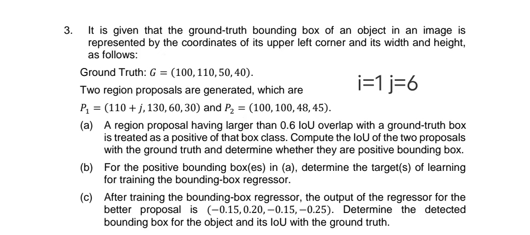 3. It is given that the ground-truth bounding box of | Chegg.com