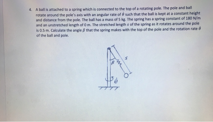 Solved A ball is attached to a spring which is connected to | Chegg.com