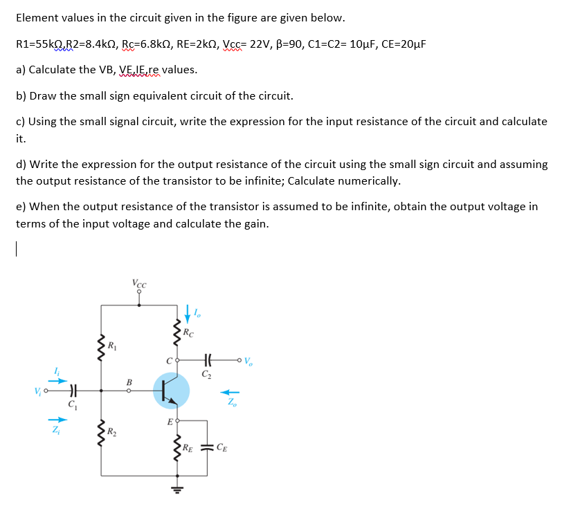 Solved Element values in the circuit given in the figure are | Chegg.com