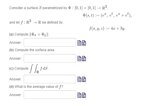 Solved Consider a surface S parametrized by 5 : [0,1] × | Chegg.com