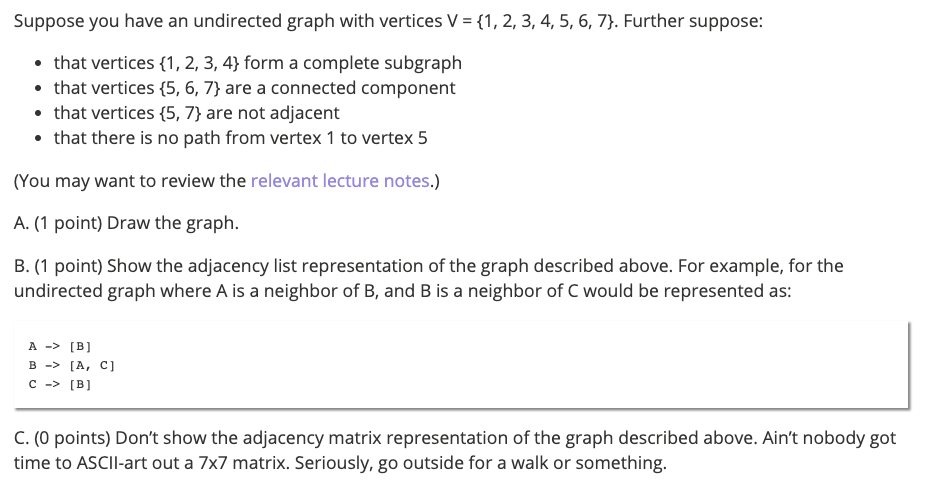 Solved Suppose you have an undirected graph with vertices V | Chegg.com