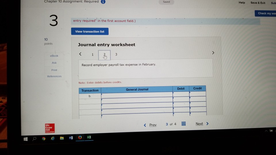 Solved Chapter 10 Assignment: Required Saved Help Save & | Chegg.com