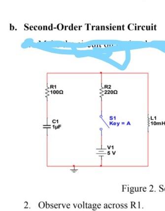 Solved b. Second-Order Transient Circuit UILUN R1 1000 R2 | Chegg.com