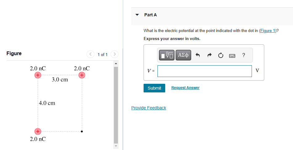Solved What is the electric potential at the point indicated | Chegg.com