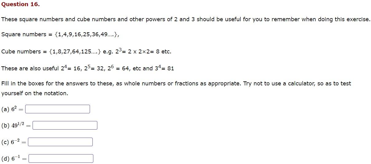 Solved These square numbers and cube numbers and other | Chegg.com