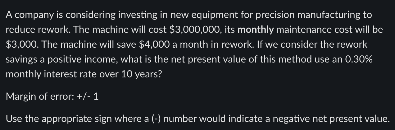 Solved A company is considering investing in new equipment | Chegg.com