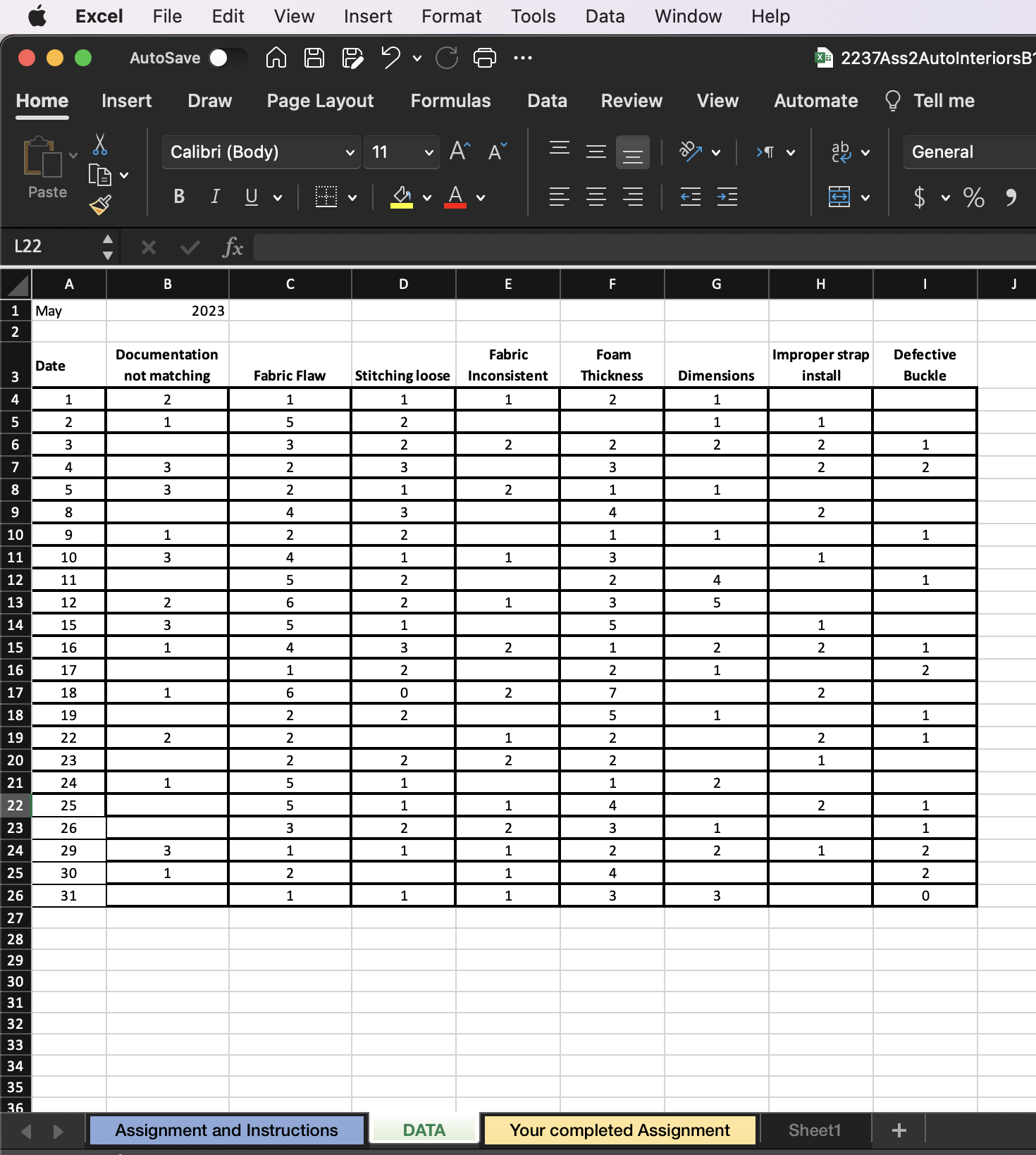 Solved 1. Create a PARETO TABLE and GRAPH using the reject | Chegg.com