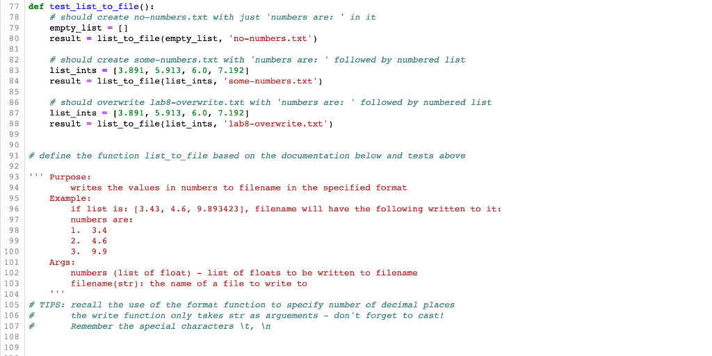 Solved 1. In your lab8.py file, complete the following | Chegg.com