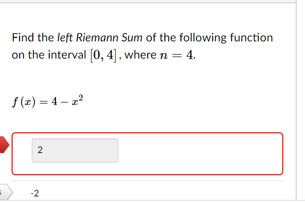 Solved I know the answer is -2. I do not know how they got | Chegg.com
