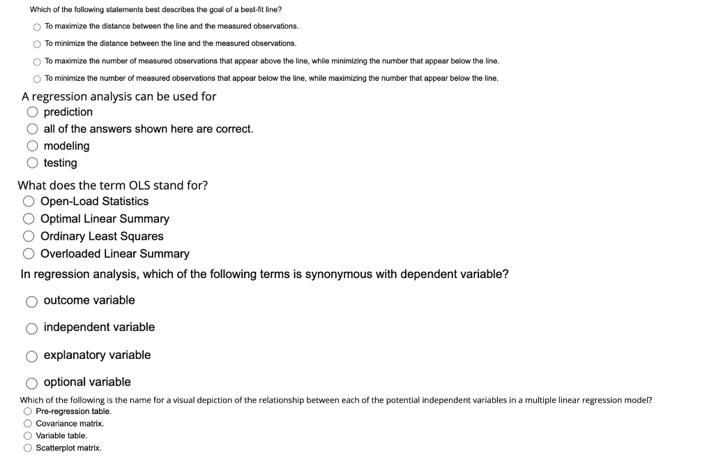 Solved Which of the following statements best describes the | Chegg.com