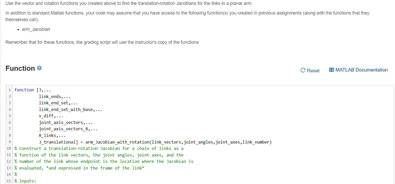 Use the vector and rotation functions you created | Chegg.com