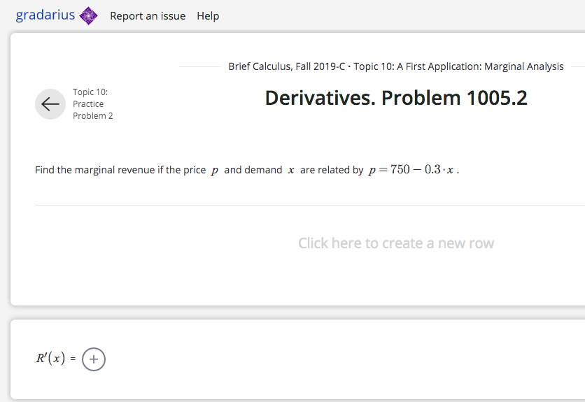 Solved gradarius Report an issue Help Brief Calculus, Fall | Chegg.com