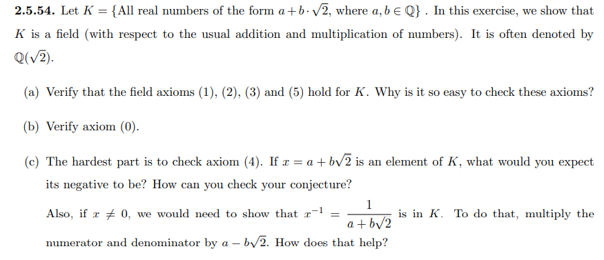 Solved 2.5.44. Let F be a field. Prove the following | Chegg.com