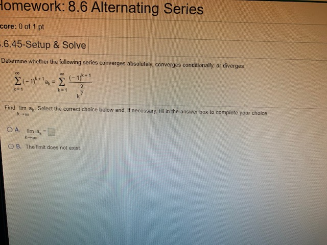Solved 2019-2 Fall Math 76 Homework: 8.6 Alternating Series | Chegg.com