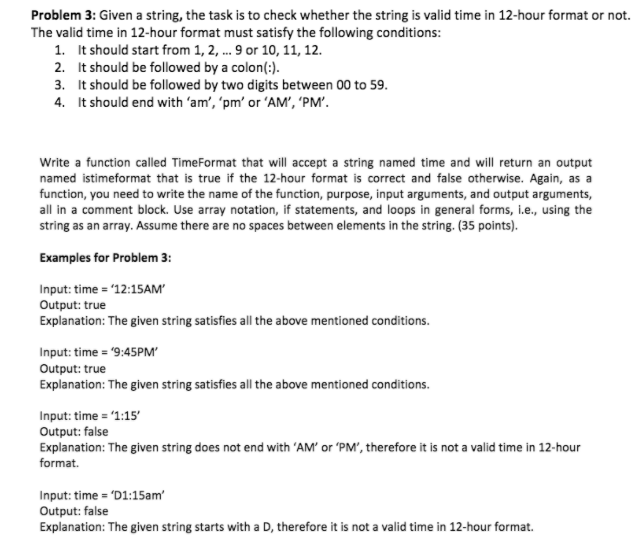 Solved Problem 3 Given A String The Task Is To Check Chegg