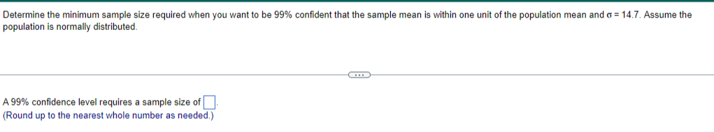 Solved Determine the minimum sample size required when you | Chegg.com