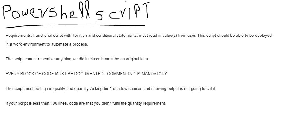 Solved Powers he ll s⊂v∣PT Requirements: Functional script | Chegg.com
