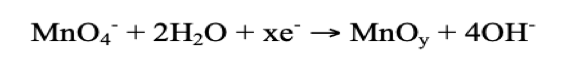 Solved MnO4 + 2H2O+ xe + MnO4 + 4OH | Chegg.com