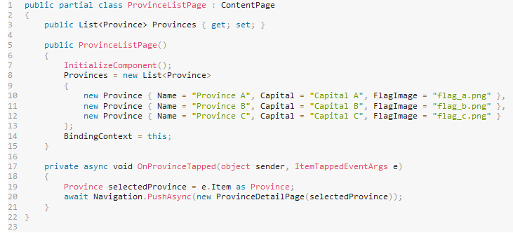 List of Provinces Create MAUI Application that | Chegg.com