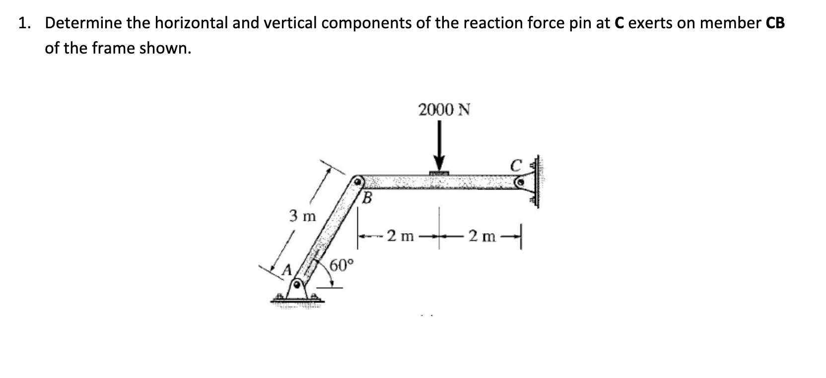 Complete FBD’s of each frame member used as part of | Chegg.com