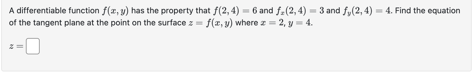 Solved A differentiable function f(x,y) has the property | Chegg.com