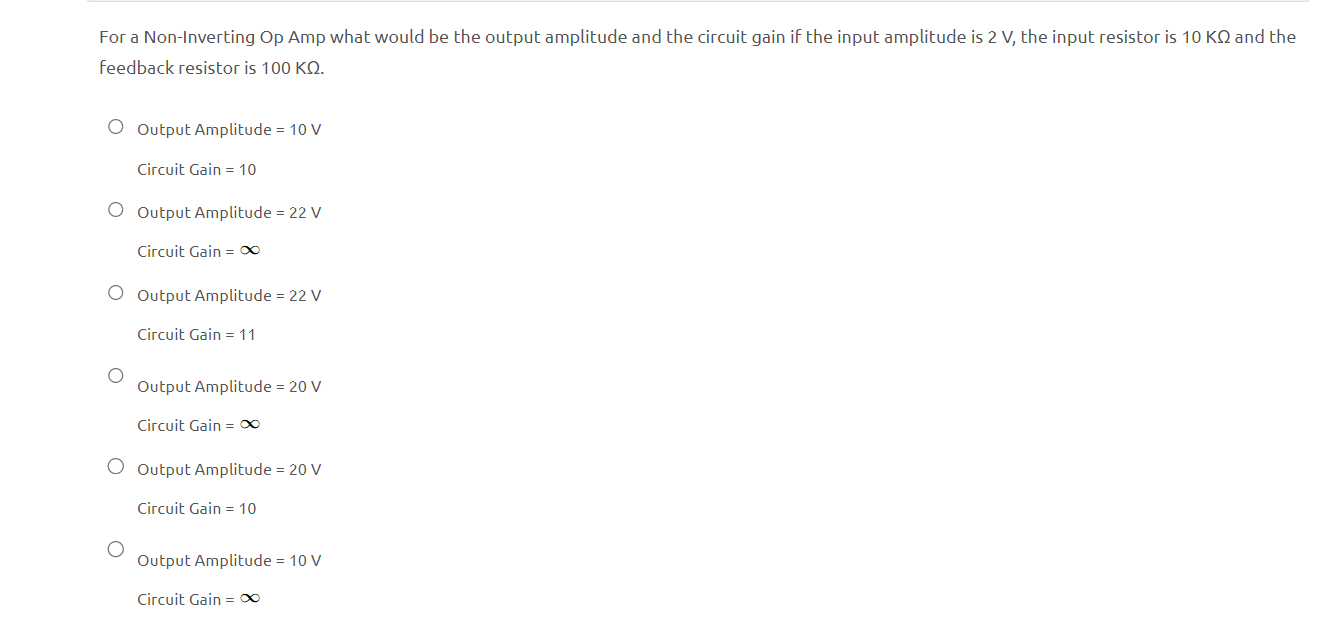 Solved For a Non-Inverting Op Amp what would be the output | Chegg.com