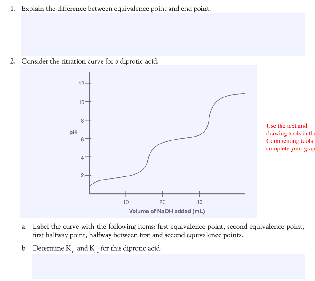 Solved 1. Explain the difference between equivalence point | Chegg.com