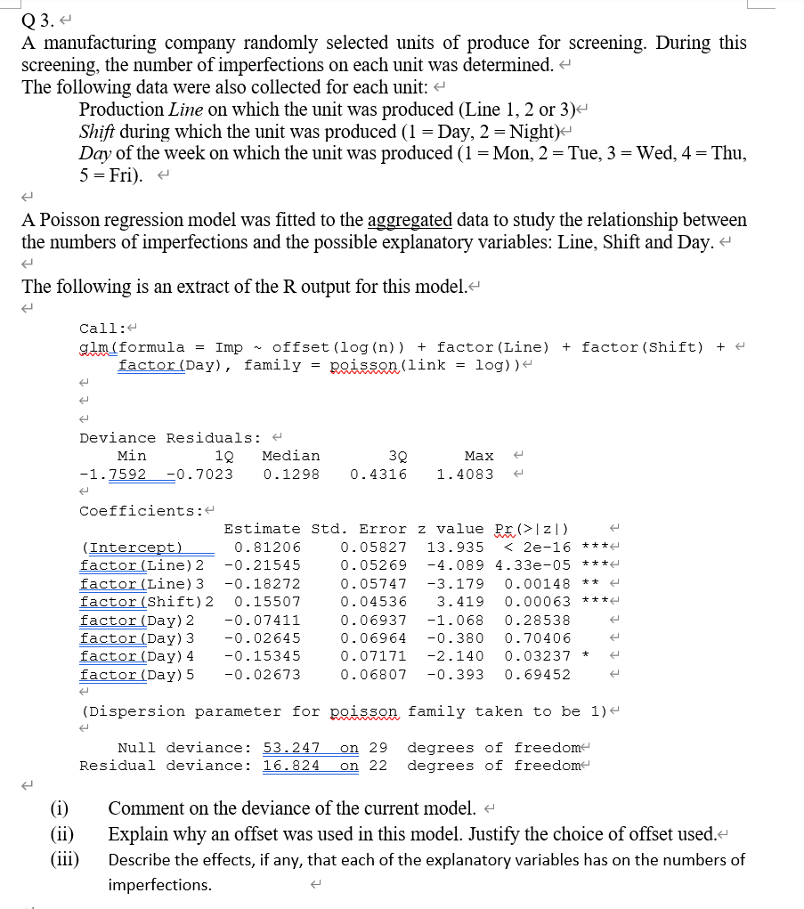 Solved Q 3. A manufacturing company randomly selected units | Chegg.com