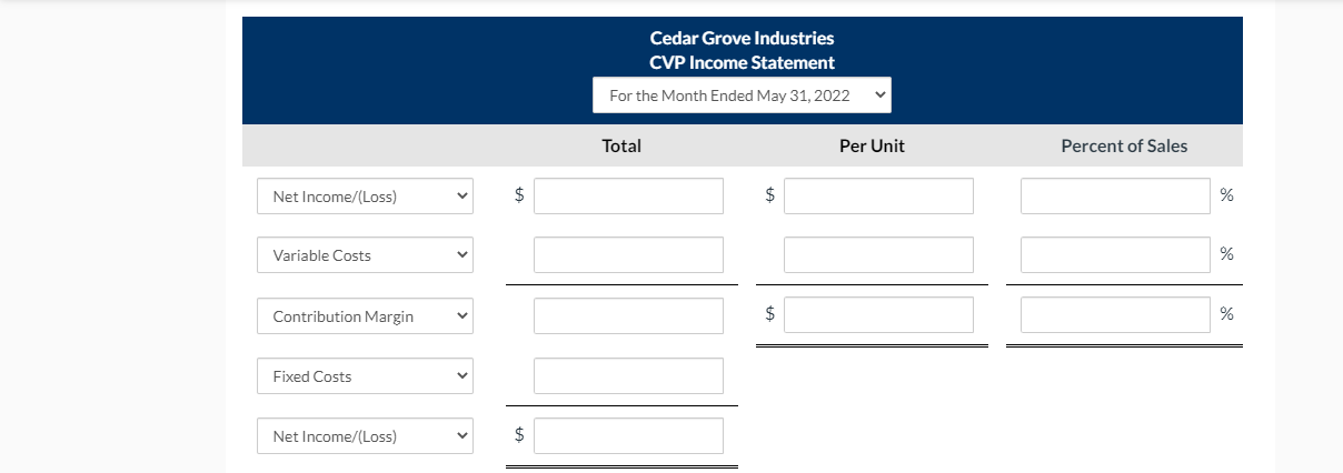 Solved Cedar Grove Industries produces and sells a cell | Chegg.com
