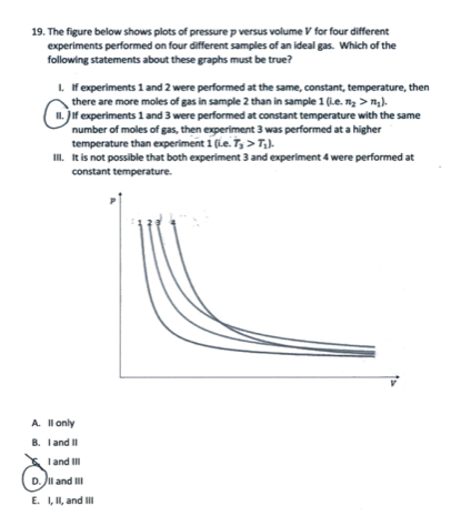 Solved 19. The figure below shows plots of pressure p versus | Chegg.com