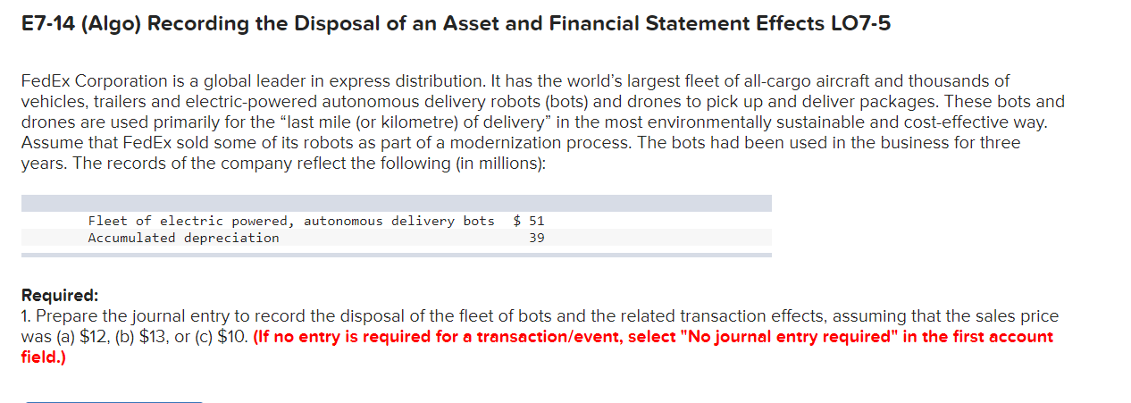 Solved E7-4 (Algo) Computing and Recording Cost and | Chegg.com