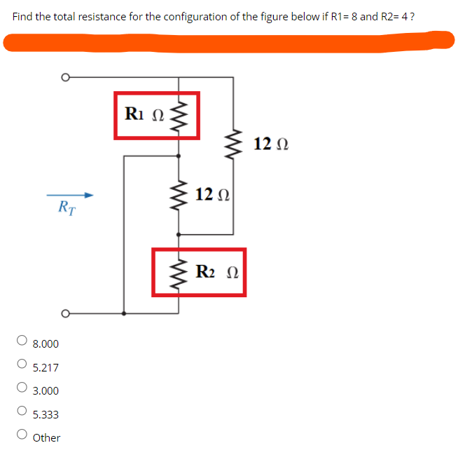 Solved Find the total resistance for the configuration of | Chegg.com