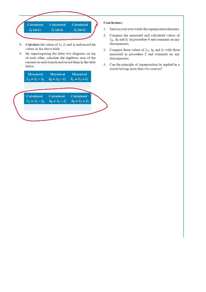 Solved 4 6B02 8200 15 ih 3 Superposition theorem Objectives: | Chegg.com