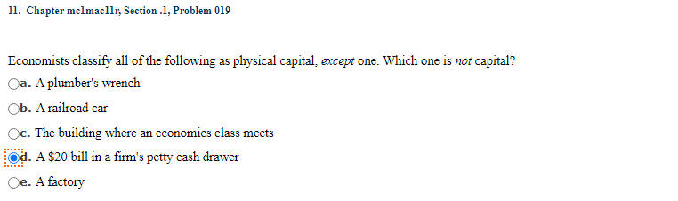 Solved 11. Chapter mclmacllr, Section .1, Problem 019 | Chegg.com