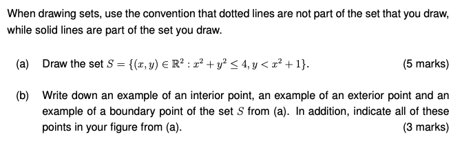 Solved When drawing sets, use the convention that dotted | Chegg.com