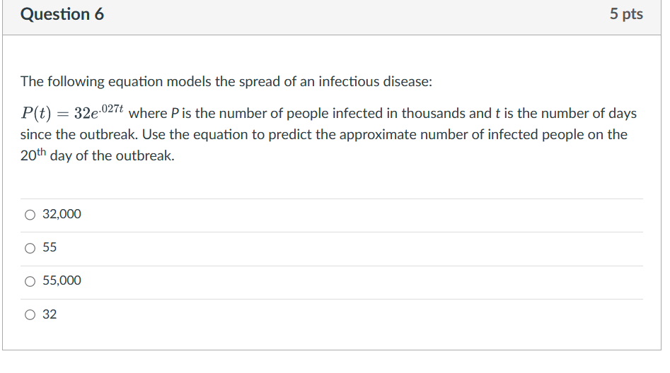 Solved The following equation models the spread of an | Chegg.com