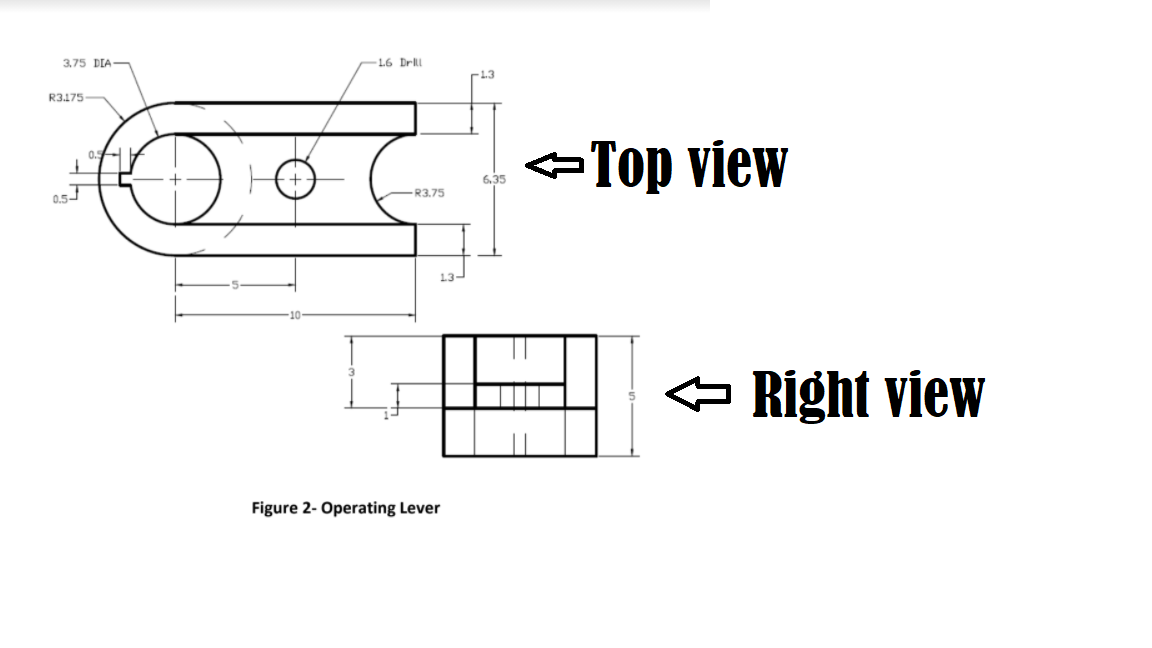 Solved Can I get an idea on how to draw the front view of | Chegg.com