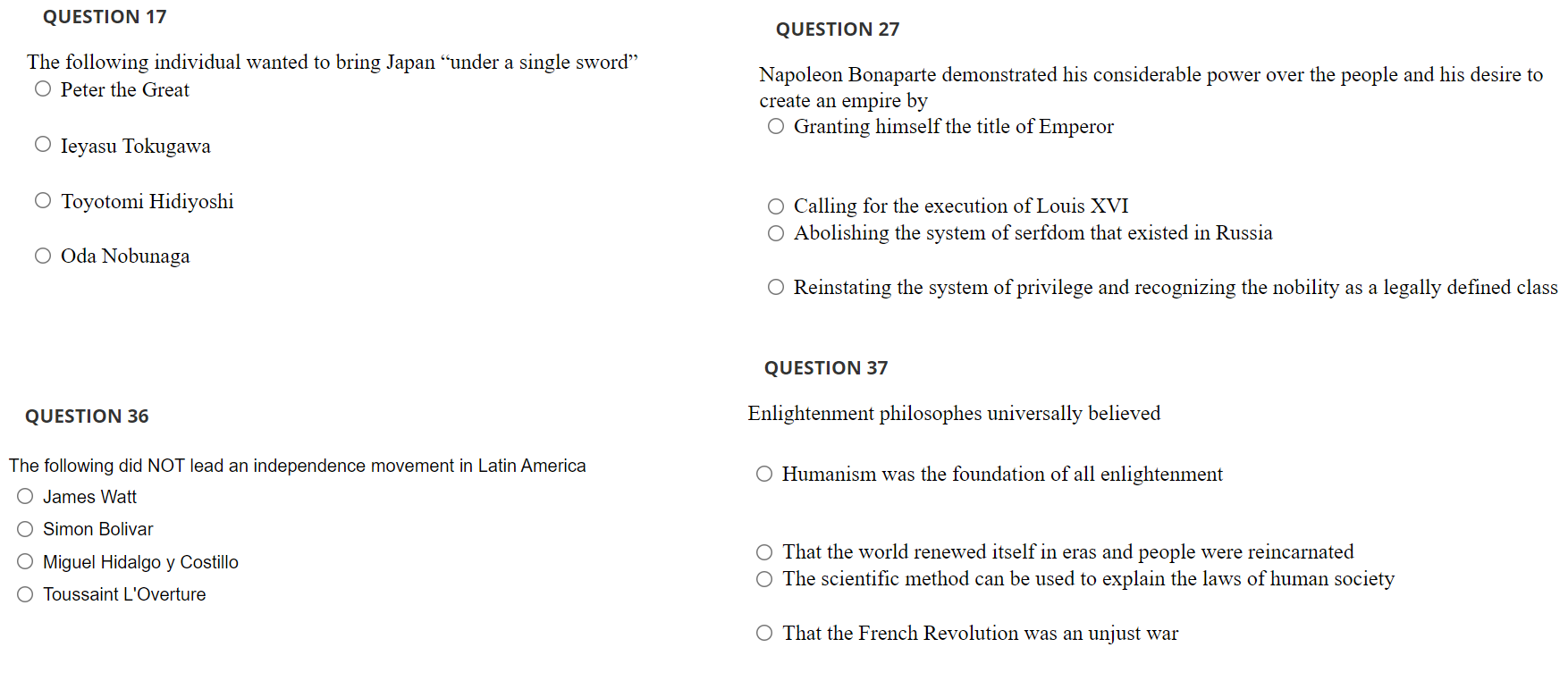 Solved QUESTION 17 QUESTION 27 The following individual | Chegg.com