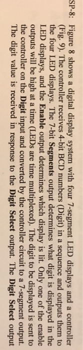 Solved SP-8: Figure 8 shows a digital display system with | Chegg.com