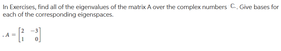 Solved In Exercises, find all of the eigenvalues of the | Chegg.com