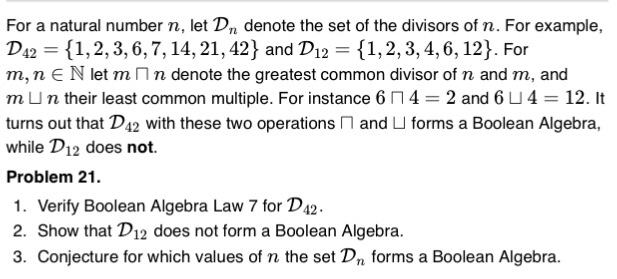 For a natural number n, let D_n denote the set of the | Chegg.com