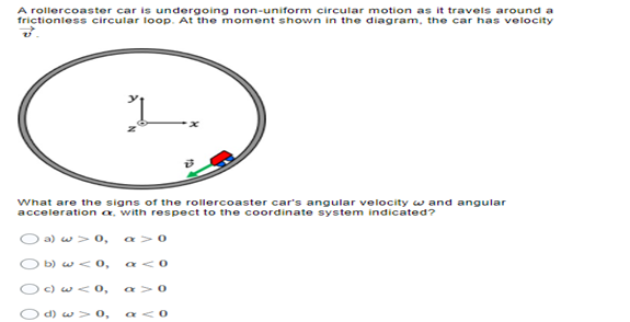 Solved A rollercoaster car is undergoing non-uniform | Chegg.com