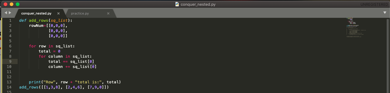 Solved conquer_nested.py UNREGISTERED X conquer_nested.py | Chegg.com