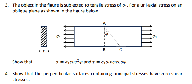 Solved The object in ﻿the figure is ﻿subjected to ﻿tensile | Chegg.com