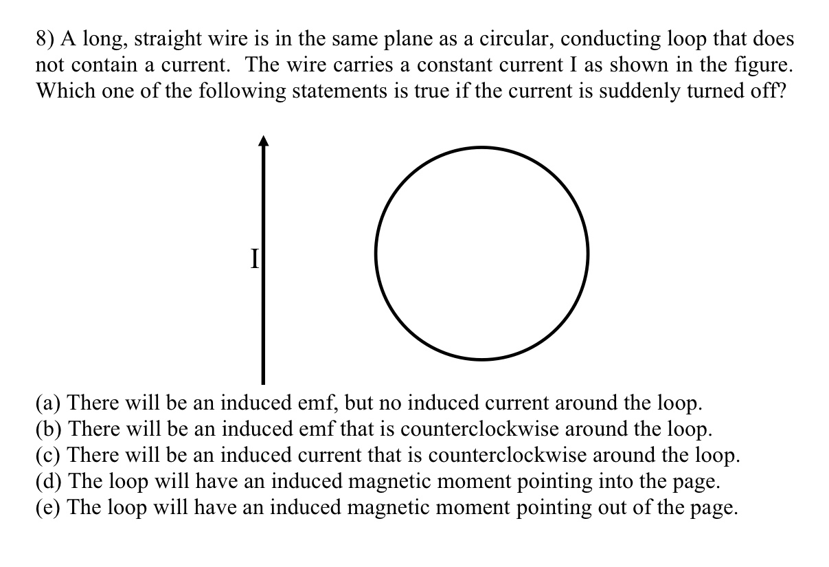 Solved A long, straight wire is in the same plane as a | Chegg.com