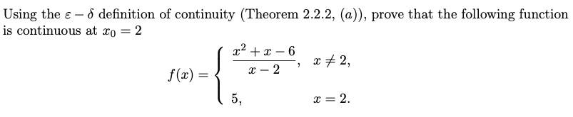 Solved Using the € - definition of continuity (Theorem | Chegg.com