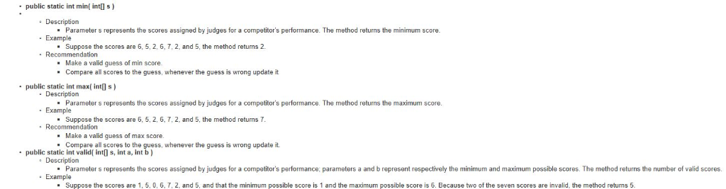 Solved Use Judge.java to complete the static methods which | Chegg.com
