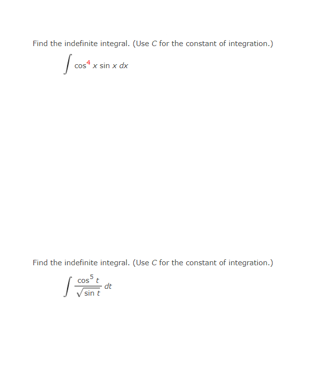 Solved Find the indefinite integral. (Use C for the constant | Chegg.com
